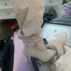 PrettyLittleThing | Shoes | Pretty Little Thing Leather Slouch Over The ...